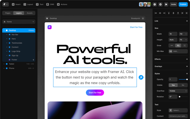 Framer AI : générez et publiez votre site avec l'IA en quelques ... Framer AI : générez et publiez votre site avec l'IA en quelques ...