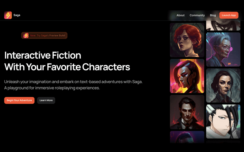 Saga: Interactive Fiction With Your Favorite Characters - AI Tool Selection