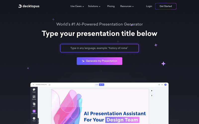 Decktopus Ai Leading Ai Powered Presentation Generator Ai Tool Selection