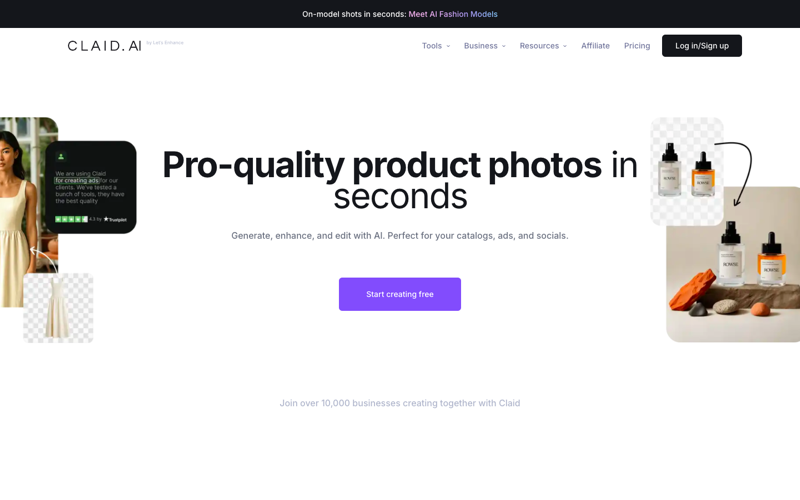Claid.ai: Создавайте профессиональные фотографии продуктов за считанные ...
