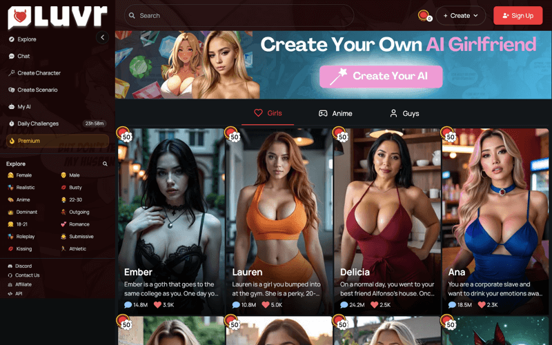Luvr.ai: Connect Emotionally with Customizable Virtual Partners - AI Tool Selection