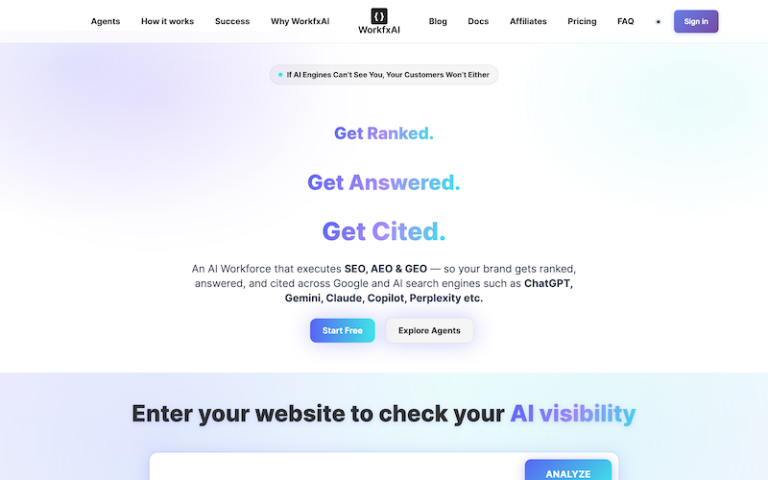 WorkfxAI: AI Workforce and Automation Platform for SEO and GEO - AI ...